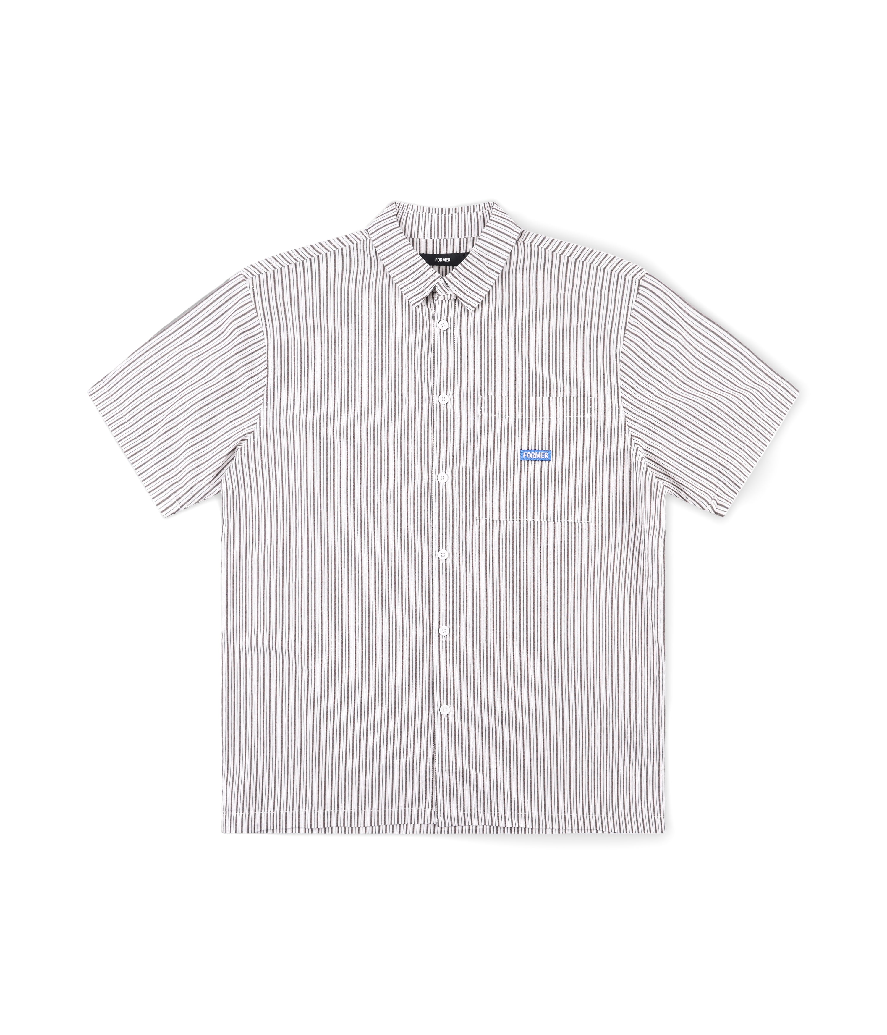 VL STRIPE SS SHIRT // BONE – Former Merchandise Australia